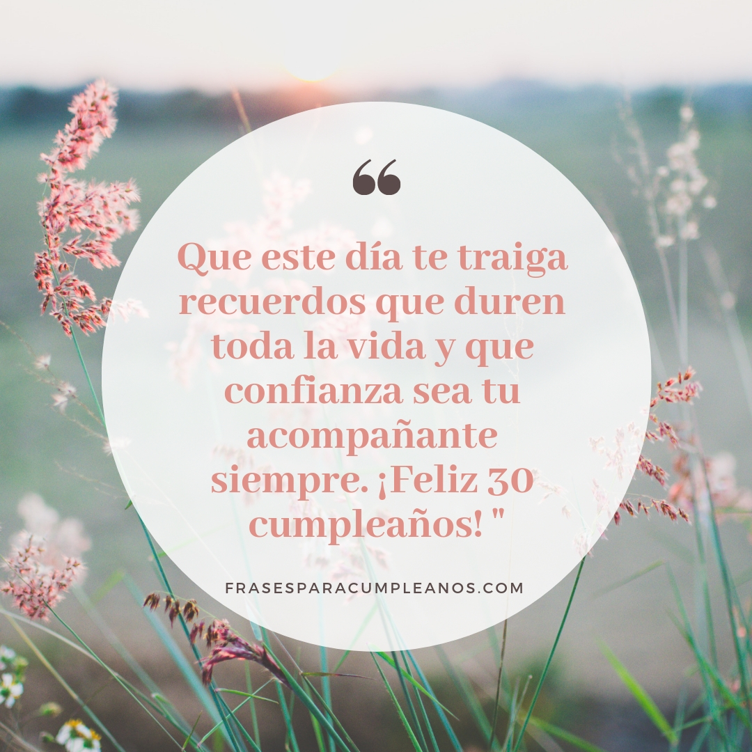 Las mejores citas de felicitaciones de cumpleaños de 30 años - frasescumple