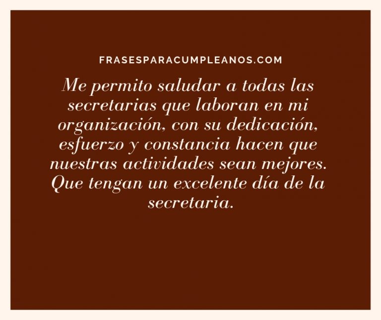 Mensajes De Felicitaciones Día De La Secretaria Frasescumple