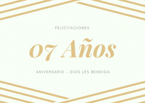 Felicitaciones de Aniversario de bodas 7 años – boda de Lana - frasescumple